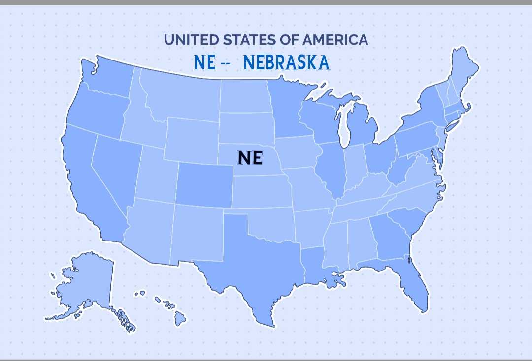 Nebraska Map Of US | Printable Map Along With PDF