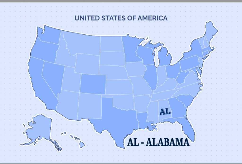 Alabama US Map [Printable PDF Map with Roads & Cities]
